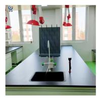China Customized Length Lab Island Bench Work Table 75x90cm With 2 Lockers 2 Doors for sale