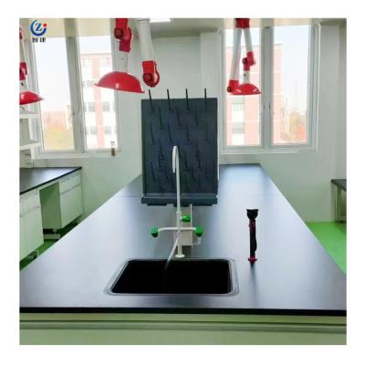 China Customized Length Lab Island Bench Work Table 75x90cm With 2 Lockers 2 Doors for sale