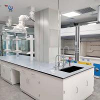 China Floor Standing Island Lab Bench , Smooth Laboratory Wall Bench Furniture for sale
