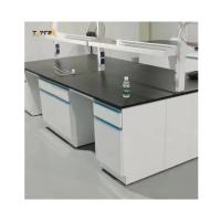 China Chemical Resistant Lab Island Bench Lockable Drawers Professional And Durable Furniture for sale