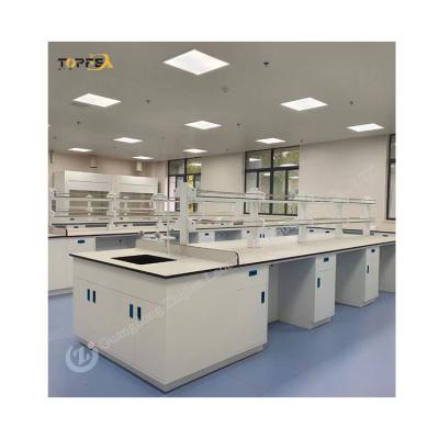 China 4-Drawer All Steel Lab Bench With Steel Frame Wheels And Handles for sale