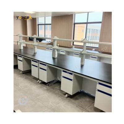 China Heavy Duty Lab Bench With Lockers Shelves Wheels Handles - 200-250 Kg Capacity for sale