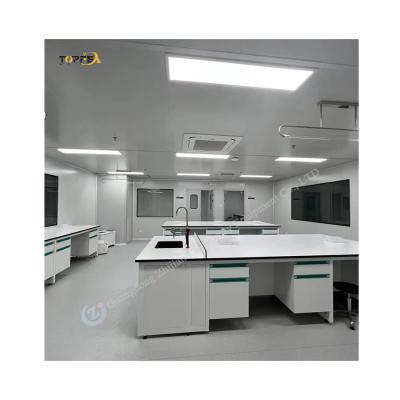 China Customizable Steel Wood Lab Bench With 4 Shelves And 4 Handles for sale