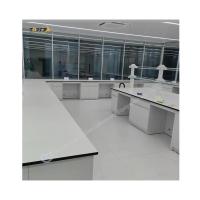 China Customizable Steel Wood Lab Bench With 4 Shelves And 4 Handles for sale
