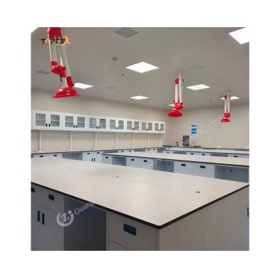China Heavy Duty All Steel Lab Bench 4 Drawers 2 Cabinets 4 Wheels 250 Kg Capacity for sale
