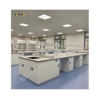 China Heavy Duty All Steel Lab Bench 4 Drawers 2 Cabinets 4 Wheels 250 Kg Capacity for sale