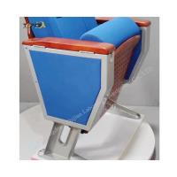 China Black Foldable Auditorium Chair With Armrests And Padded Fabric Seat for sale
