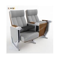 China Ergonomic Sleek Black Foldable Auditorium Chair With Armrests for sale