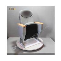 China Heavy Duty Steel Frame Folding Church Chair Seat Sleek Design With Padded Cushioning for sale