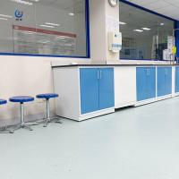 China Steel Wooden Wall Mounted Lab Bench With Easy Installation for sale