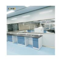 China Customized Blue Lab Island Bench With Storage Personalized Drawers for sale