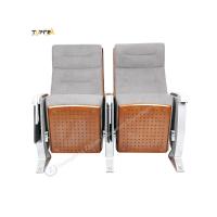 China Padded Foldable Auditorium Chair With Armrests for sale