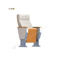 China Sturdy Foldable Auditorium Chair With Steel Frame And Fabric Upholstery for sale