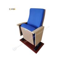 China Sturdy Foldable Auditorium Chair With Steel Frame And Fabric Upholstery for sale