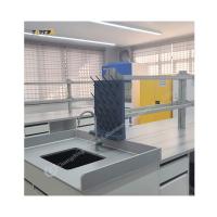 China Customized All Steel Lab Benches With Number Of Lockers Shelves And Drawers Powder Coated for sale