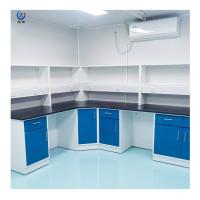 China Educational Institutions Modern Laboratory Wall Bench With Wall-mounted Structure for sale