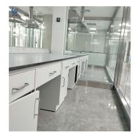 China Customizable Lab Wall-Mounted Bench With Length*W750*H850mm And Ceramic Table Top for sale