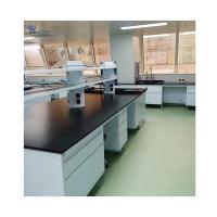 China Lab Island Bench In Grey Or Customized Color With Load Capacity Of 200-250 Kg for sale