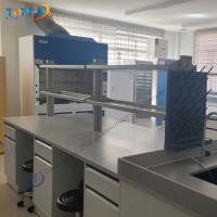 China 200-250 Kg Load Capacity Customized Number Of Drawers Lab Island Bench With Customized Handles for sale