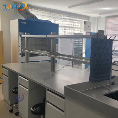 China 200-250 Kg Load Capacity Customized Number Of Drawers Lab Island Bench With Customized Handles for sale