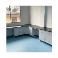 China Organize Your Laboratory with Cupboard-Equipped Lab Work Benches in White Black or Grey for sale