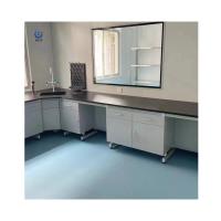 China Organize Your Laboratory with Cupboard-Equipped Lab Work Benches in White Black or Grey for sale