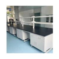 China Organize Your Laboratory with Cupboard-Equipped Lab Work Benches in White Black or Grey for sale