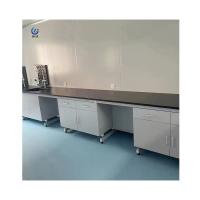 China Modern Design Laboratory Workstations with Cupboard in White Customizable for sale