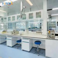 China Customized Number of Handles and Load Capacity of 200-250 Kg in Steel-wood Lab Island Bench for Heavy Duty Laboratory Work for sale