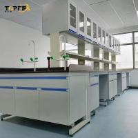 China SS304 White Lab Island Bench with Customized Length 1500*850mm for sale