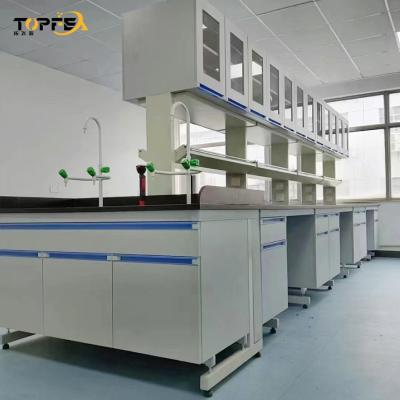 China SS304 White Lab Island Bench with Customized Length 1500*850mm for sale