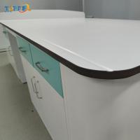China Customized Lab Island Bench Length * 1500*850mm with PP Material and Number of Doors Customized for sale