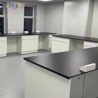 China Green Wall-Mounted Laboratory Bench High Durability and Eco-Friendly Materials for sale