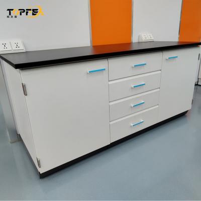 China Marble Table Top Lab Wall Bench for Testing Function in White for sale