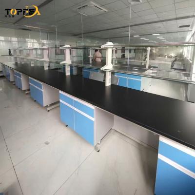 China Multi-Functional Laboratory Furniture Table with Cupboard and Accessories for sale