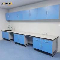 China Multi-Functional Laboratory Furniture Table with Cupboard and Accessories for sale