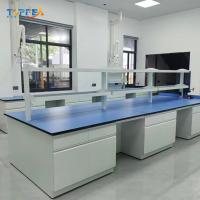 China Customized Length Lab Island Bench 1500*850mm with 200-250 Kg Load Capacity and Customized Number of Cabinets for sale