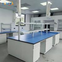 China Customized Length Lab Island Bench 1500*850mm with 200-250 Kg Load Capacity and Customized Number of Cabinets for sale