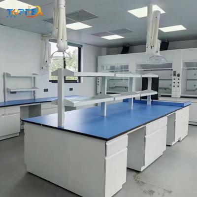 China Customized Length Lab Island Bench 1500*850mm with 200-250 Kg Load Capacity and Customized Number of Cabinets for sale
