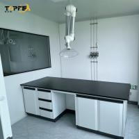 China Customized Lab Island Bench with 2 Doors Length 1500*850mm and Customized Handles for sale