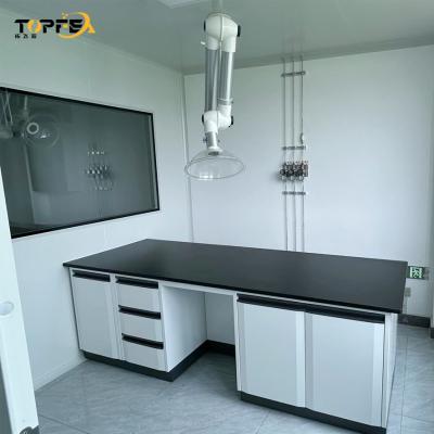 China Customized Lab Island Bench with 2 Doors Length 1500*850mm and Customized Handles for sale