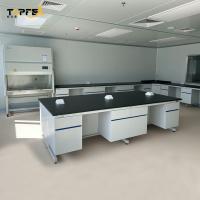 China Steel Lab Island Bench with Customized Length 1500*850mm Load Capacity 200-250 Kg for sale