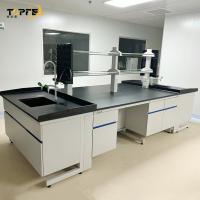 China Steel Lab Island Bench with Customized Length 1500*850mm Load Capacity 200-250 Kg for sale