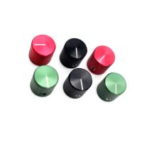 China Black Aluminum 6.4mm Shaft Potentiometer Knob For Electronic Part for sale