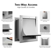 China Customized Aluminum PET Door Controllable Access Two Way Dog Door for sale