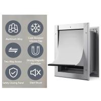 China Customized Aluminum PET Door Controllable Access Two Way Dog Door for sale