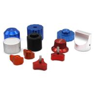 China Rotary Custom Knobs Electronic Control 6mm Shaft Aluminum Knurled Knob for sale
