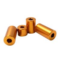 China Precision Gold Custom Machined Metal Parts Sandblasting / Anodizing Finish for sale