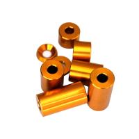 China Precision Gold Custom Machined Metal Parts Sandblasting / Anodizing Finish for sale