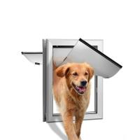 China Durable Silver Aluminum PET Door Large Medium / Small Cat Flap Door for sale